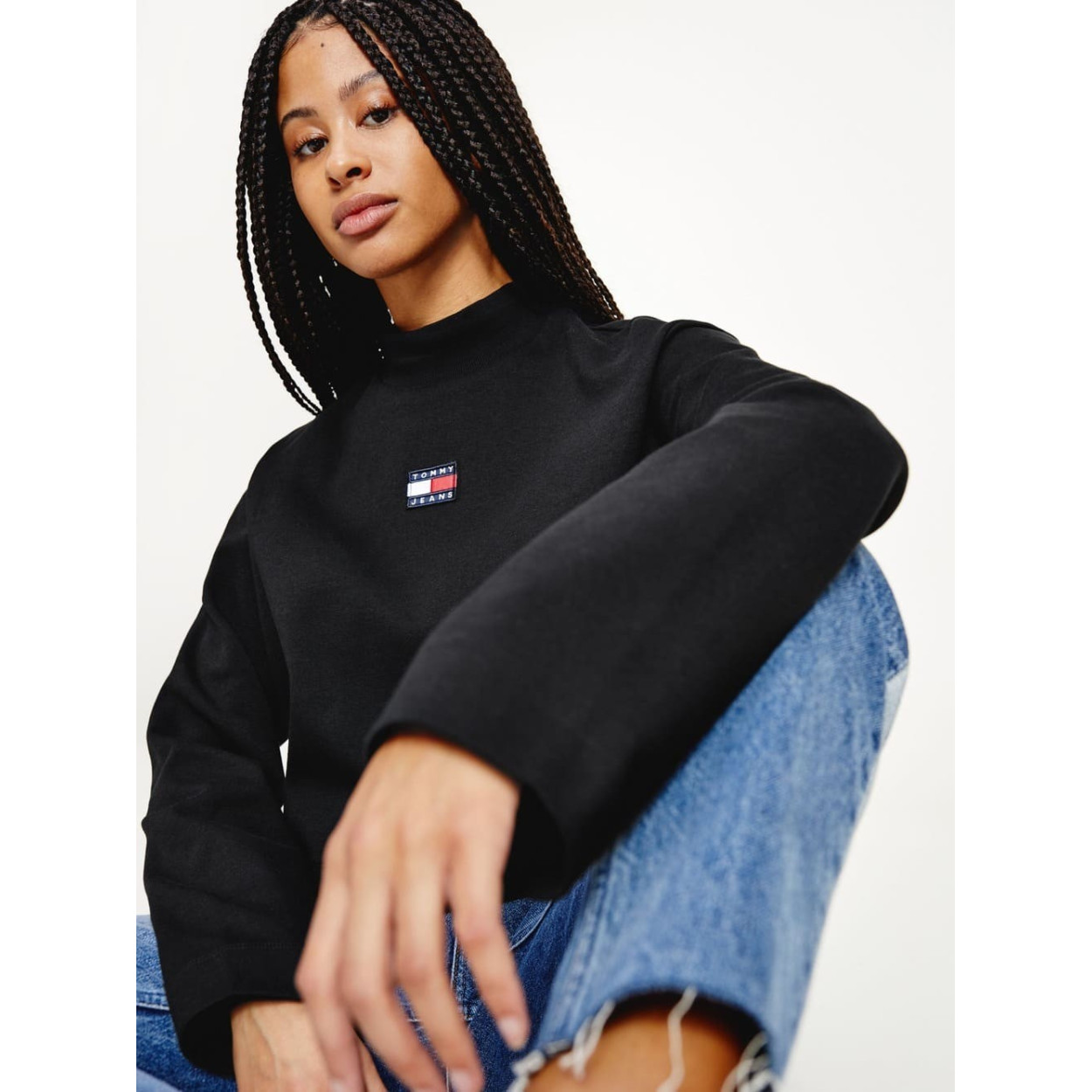 TOMMY JEANS - Haut Femme RLXD BADGE Noir | E-boutique Cloane