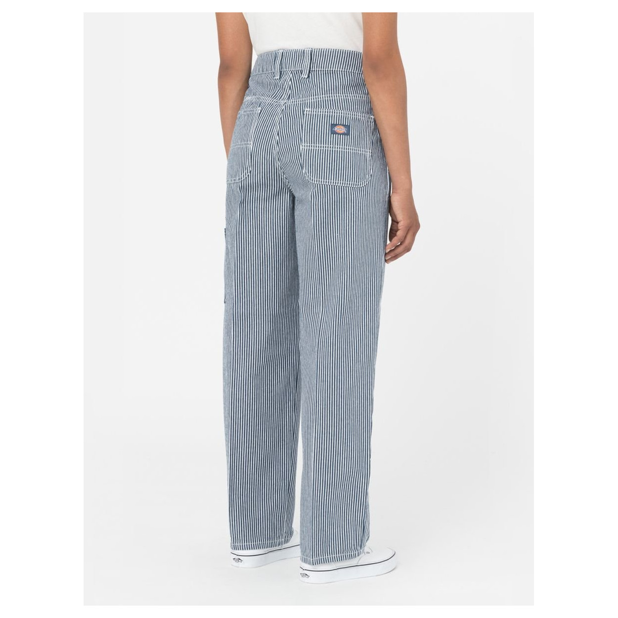 DICKIES - Pantalon rayé Femme HICKORY Marine et Blanc | E-Shop CLOANE